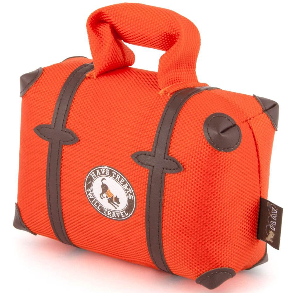 PLAY Globetrotter Pack & Snack Suitcase Plush Dog Toy | Kohepets