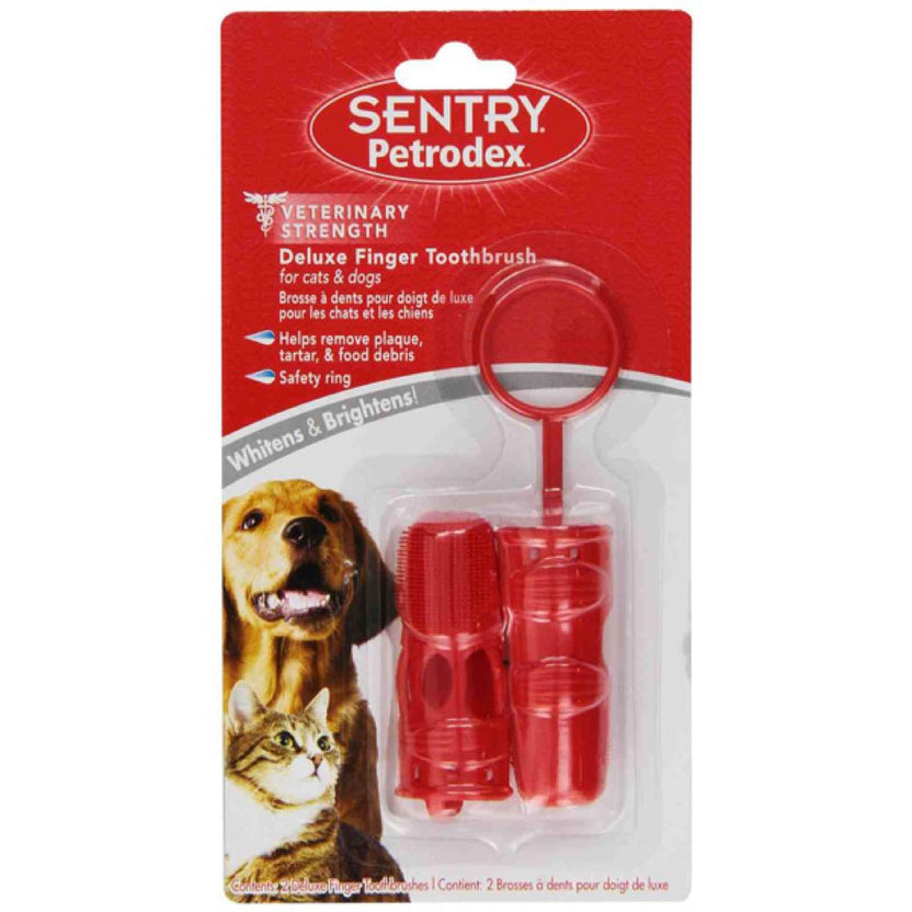 Sentry Petrodex Deluxe Finger Toothbrush for Dogs and Cats | Kohepets