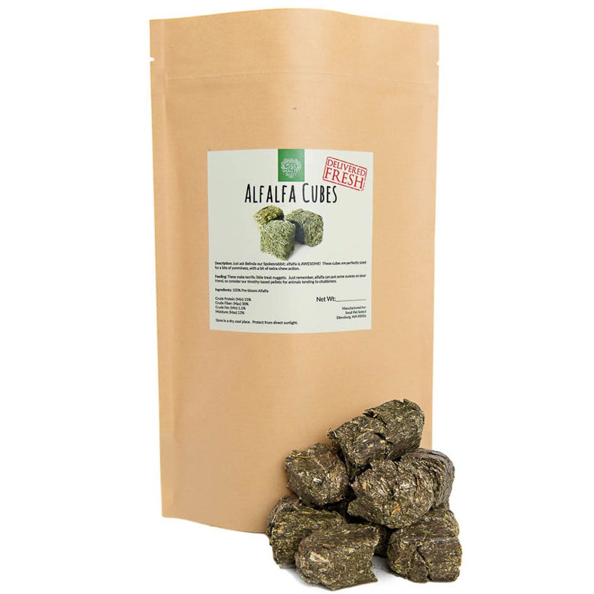 Small Pet Select Alfalfa Hay Cubes Small Animal Treats 1lb | Kohepets