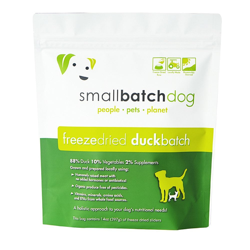Smallbatch Duck Batch Sliders Freeze Dried Dog Food 14oz | Kohepets