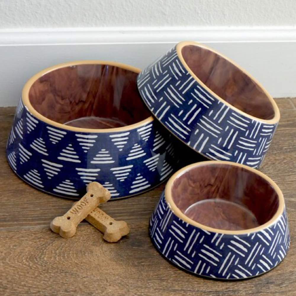 TarHong Indigo Oasis Double Wall Dog Bowl | Kohepets