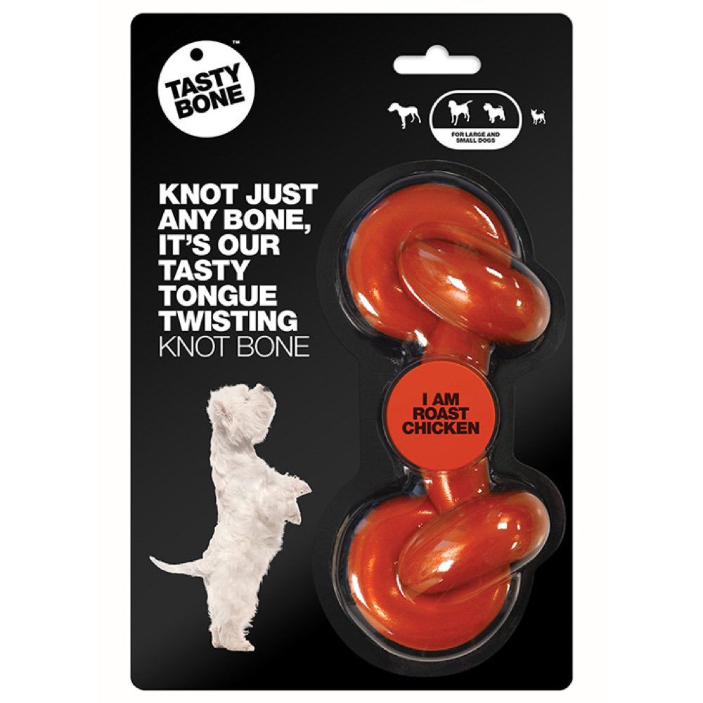 Tastybone Roast Chicken Flavoured Knotted Nylon Bone Dog Toy | Kohepets