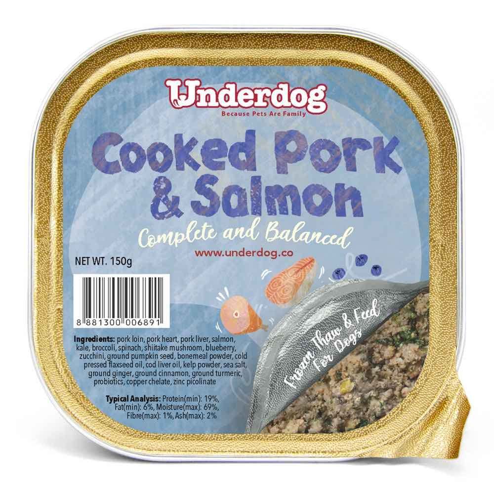 Underdog Cooked Pork & Salmon Complete & Balanced Frozen Dog Food ...