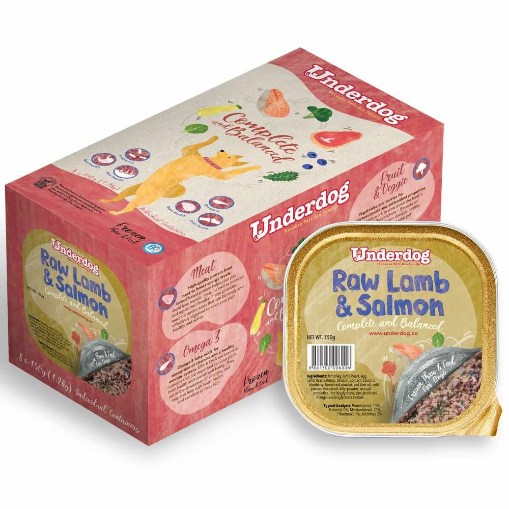 Underdog Raw Lamb & Salmon Complete & Balanced Frozen Dog Food | Kohepets